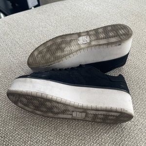 J.Adams | Shoes | J Adams Lace Up Platform Sneakers Black Suede ...